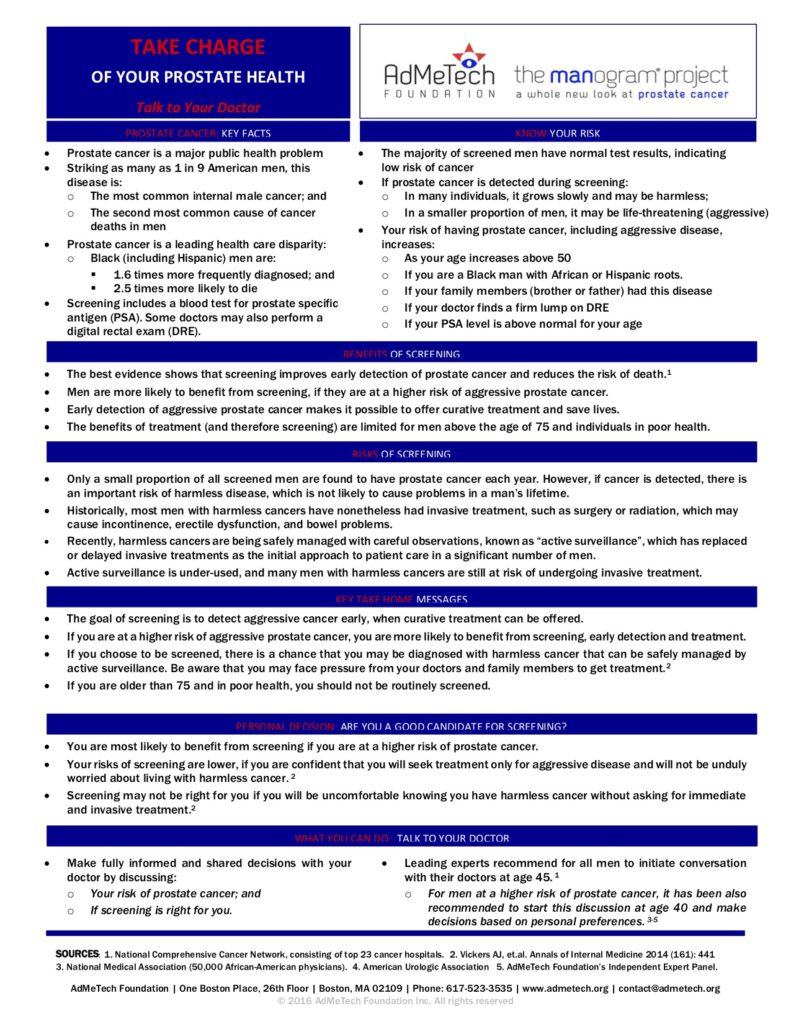 About Prostate Cancer Screening – AdMeTech