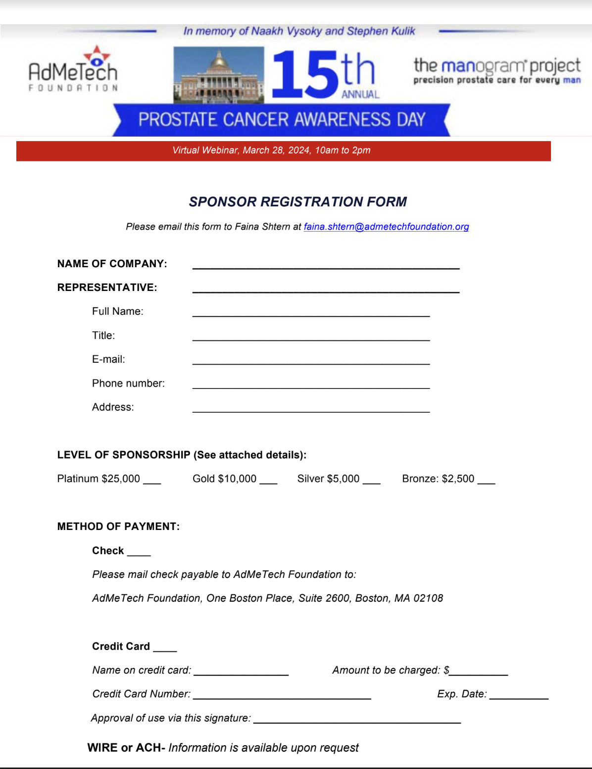 15th Annual Prostate Cancer Awareness Day – AdMeTech